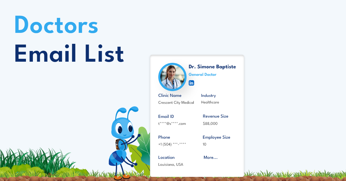 Doctors Email Lists | Reach 1M+ Verified Professionals